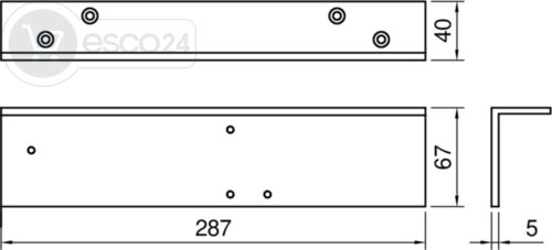 GEZE Sturzfutterwinkel Schließer TS 4000/TS 5000 RAL9016 | 775606