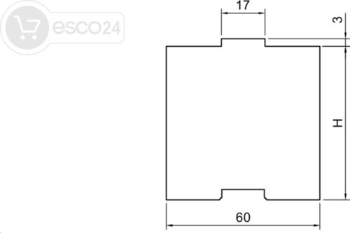 COMPACFOAM Stapelprofil CF125 60/60, l=2180, VE6 | 107745